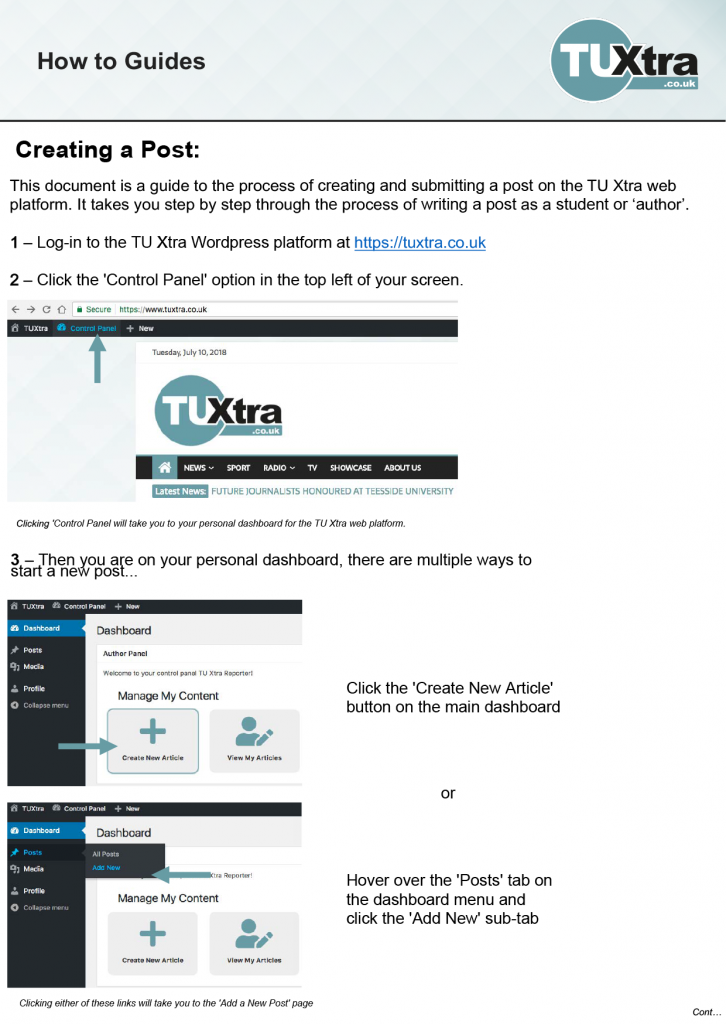 Help & How to Guides – TUXtra